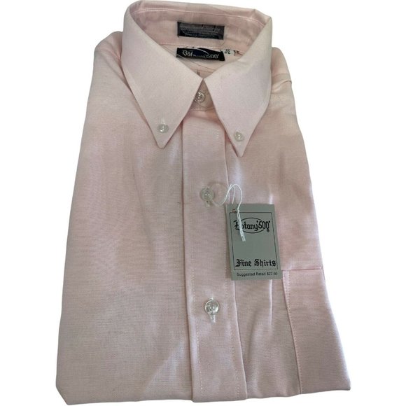 Botany 500 | Shirts | Botany 50 Pink Mens Button Down Solid Dress Shirt ...